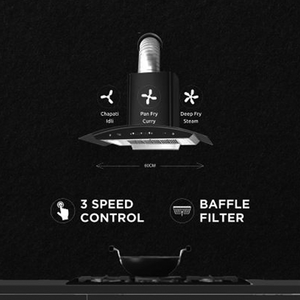 PREETHI CHIMNEY ALCOR KH-310 WITH ALUMINIUM DUCT-90CM